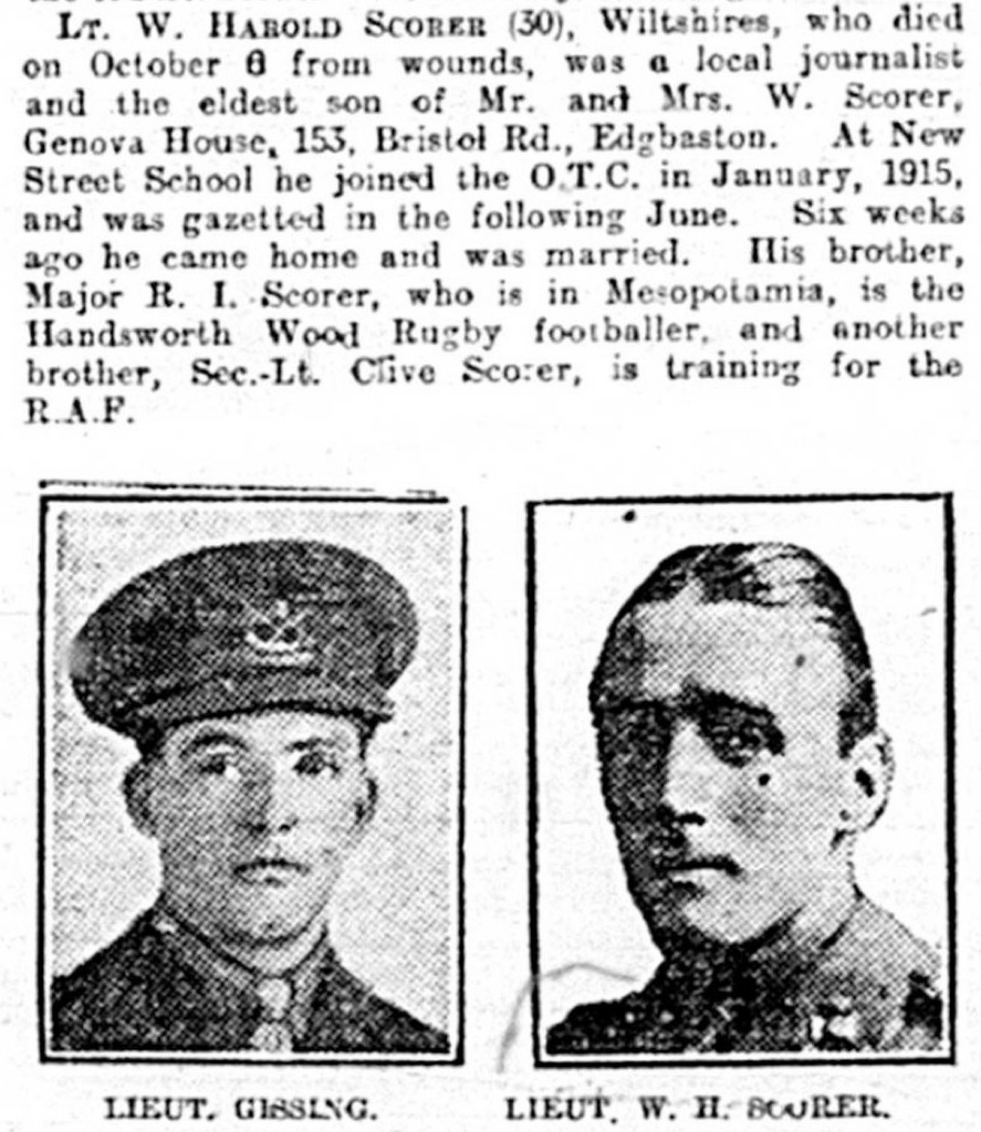 Scorer, William Harold